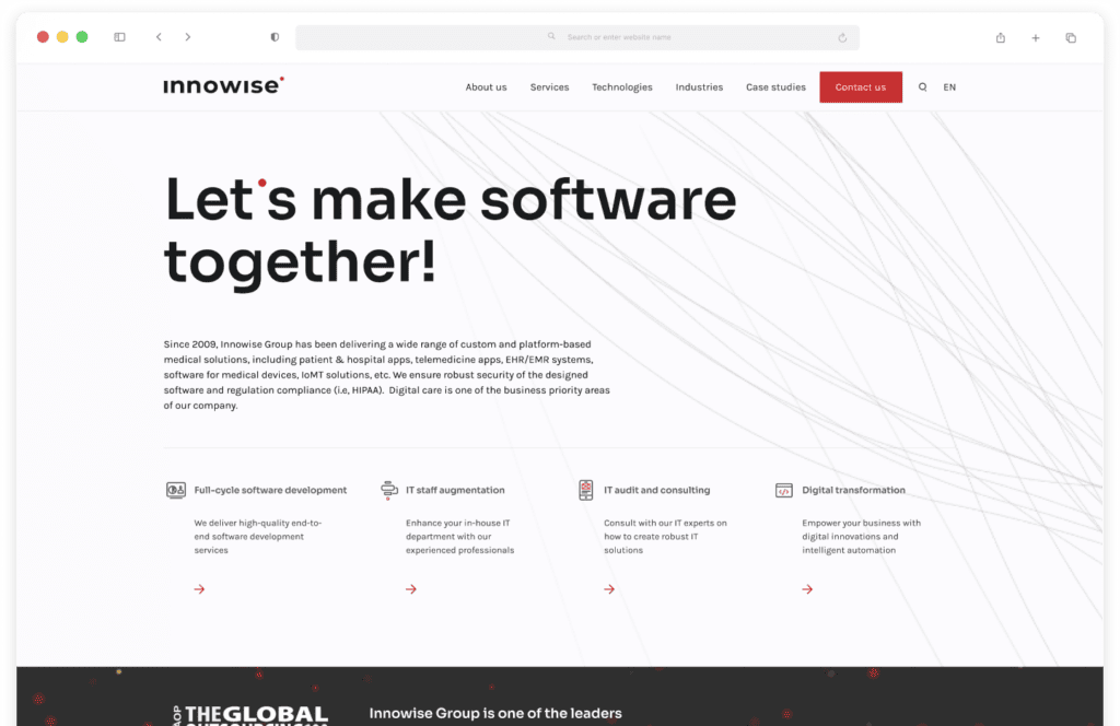 Website Design for an IT Company | Innowise Case Study