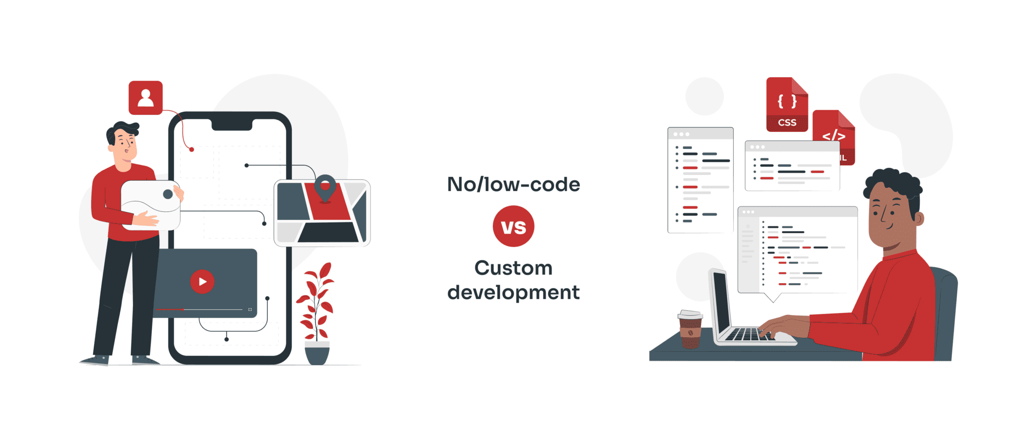 Low-Code vs No-Code vs Développement traditionnel | Analyser les ...